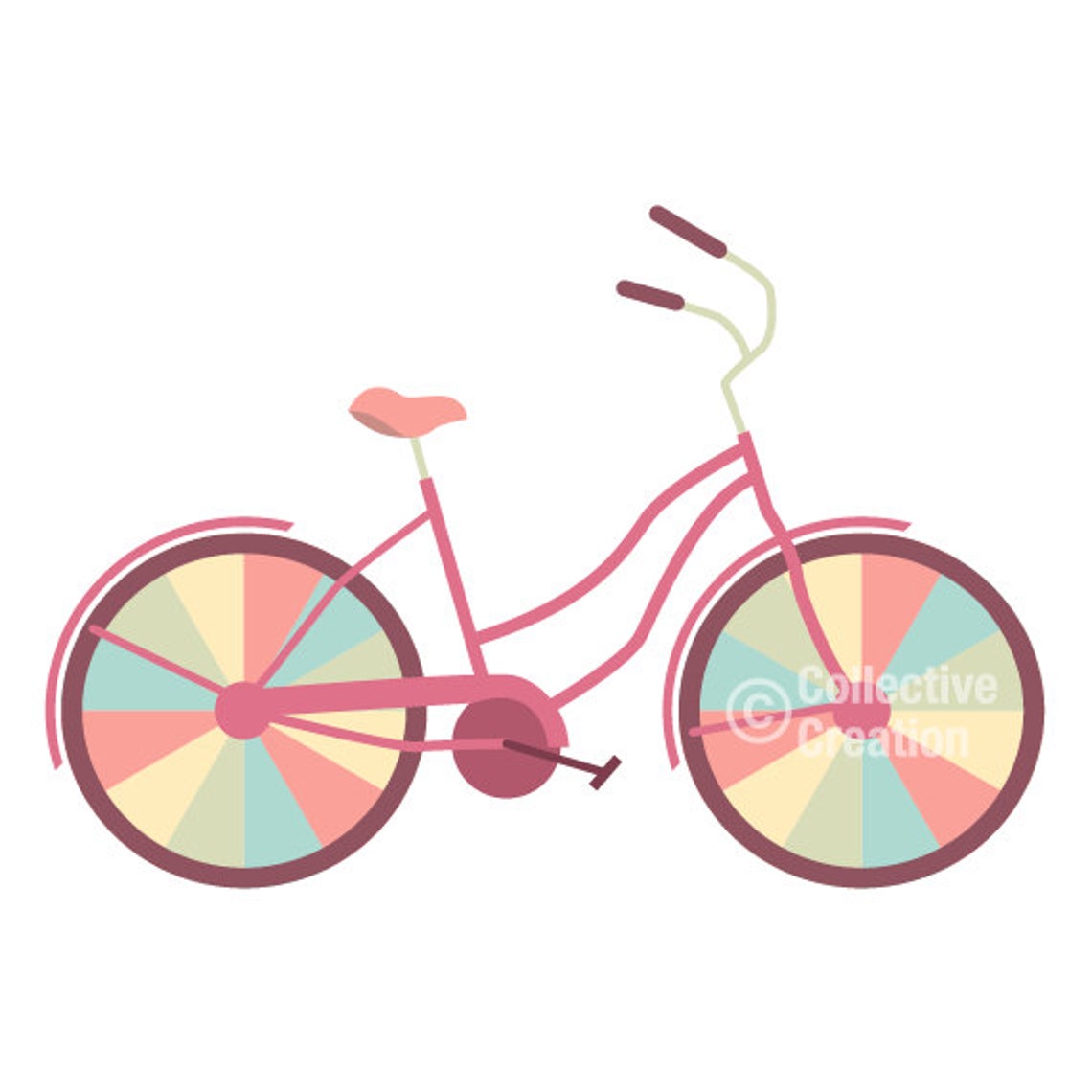 Colorful Bike Clip Art Clipart Set Personal and Commercial Use - Etsy