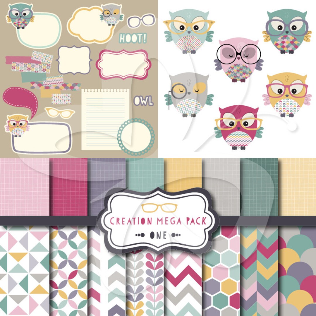 Creation MEGA PACK 1 Clipart and Digital Papers Commercial and Personal ...
