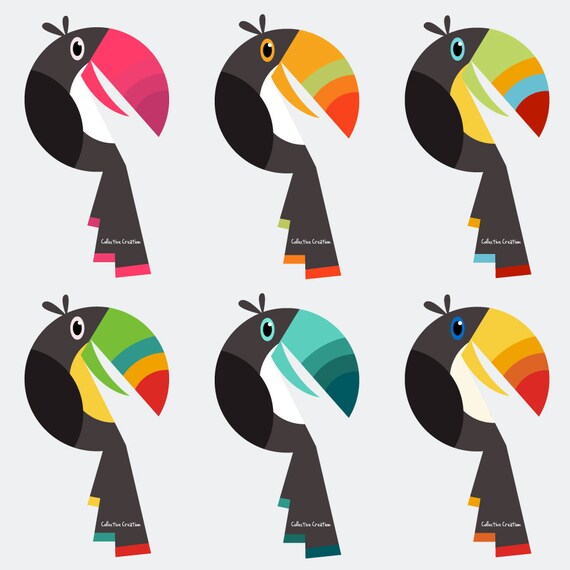 Toucan Digital Clipart Personal and Commercial Use Clip | Etsy