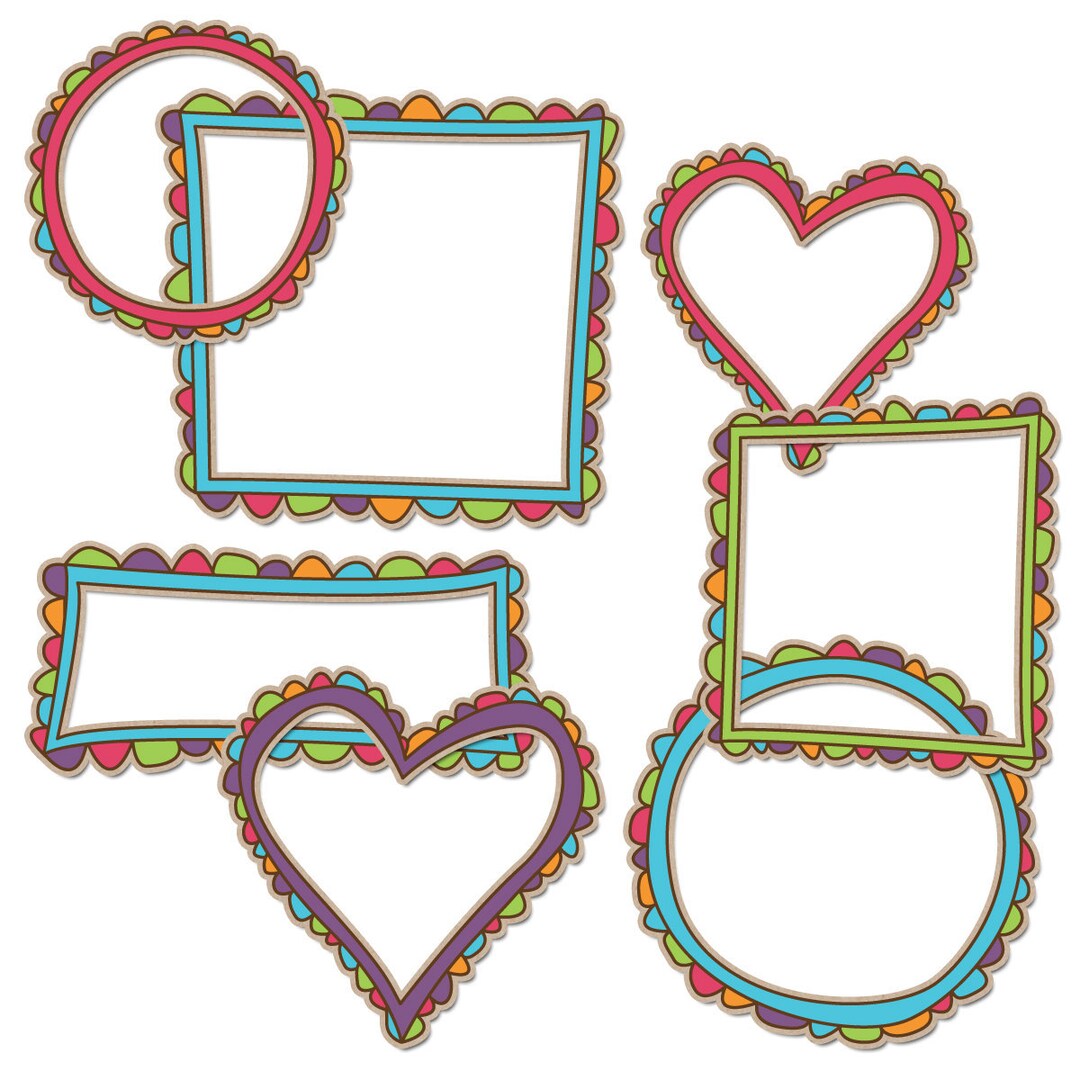 Colorful Frames Digital Clipart Set Ideal for Scrapbooking, Cardmaking ...