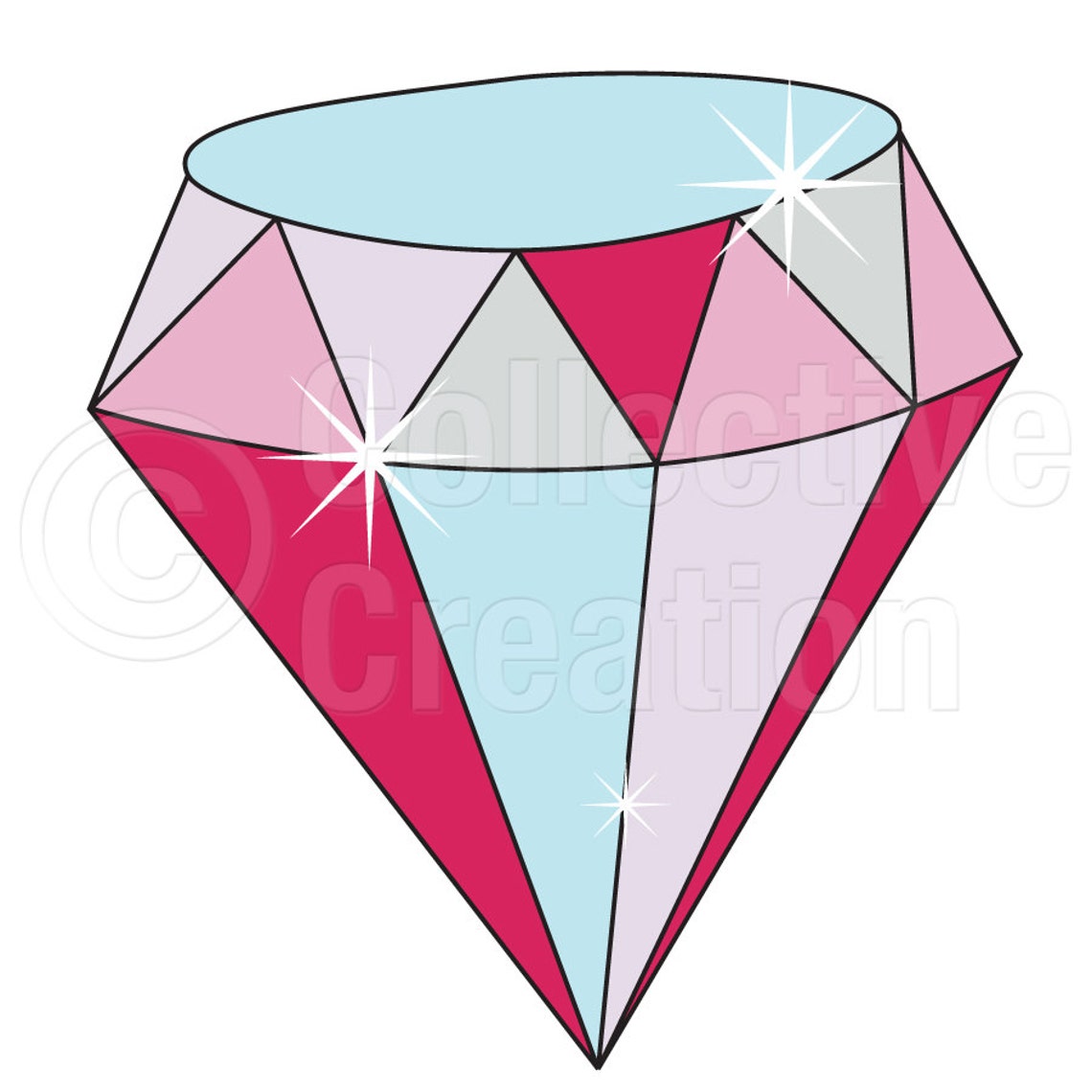 Diamonds Are a Girl's Best Friend Digital Clip Art Set - Etsy