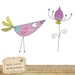 Birdie Num Nums Digital Clipart Set Cute Birds and Flowers - Etsy
