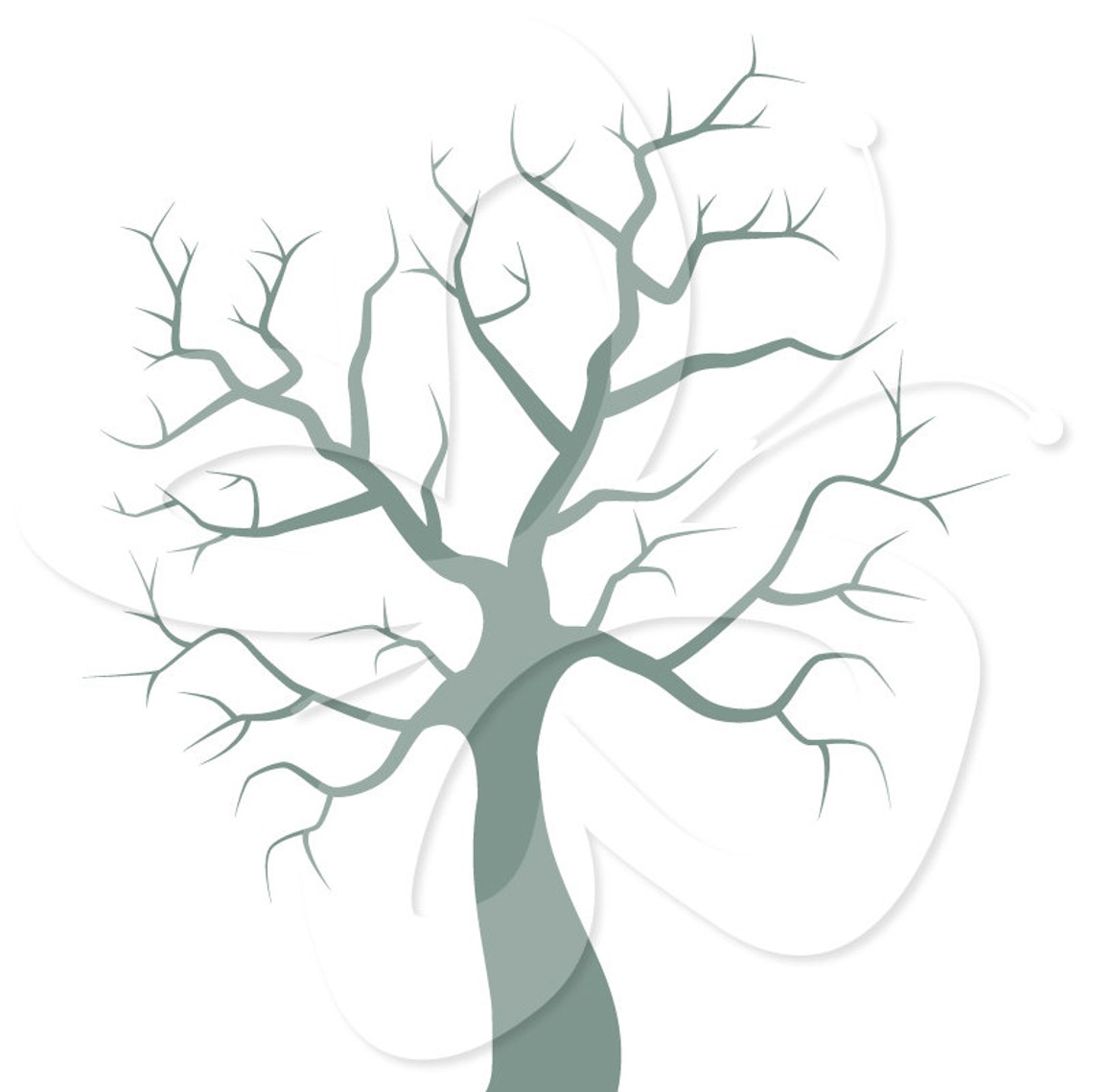 Tree Silhouettes Clip Art Clipart Set Personal and Commercial Use - Etsy