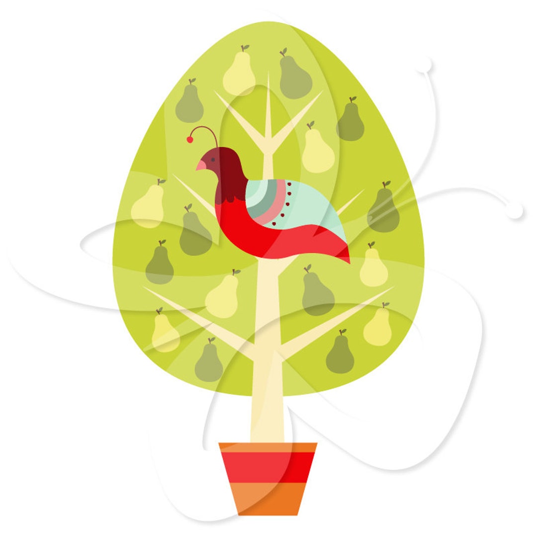 A Partridge In A Pear Tree Clipart