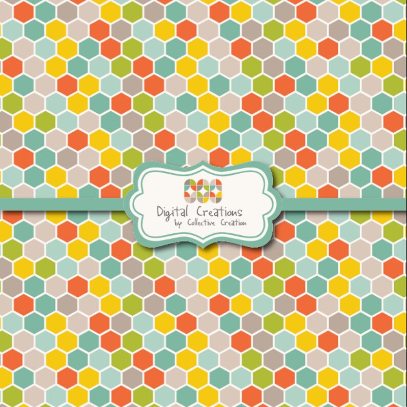 Gotcha Geometric Digital Paper Background Set Commercial and Personal ...