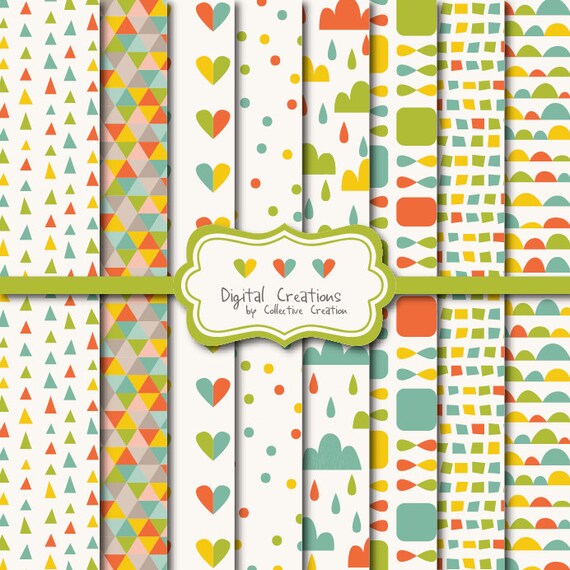 Delight Digital Paper Background Set Commercial and Personal | Etsy