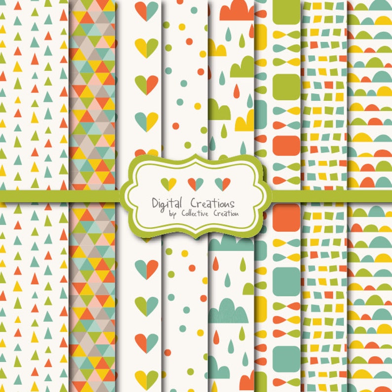 Delight Digital Paper Background Set Commercial and Personal Use ...