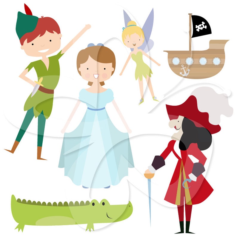 Peter Pan Digital Clip Art Set Personal and Commercial Use - Etsy Hong Kong