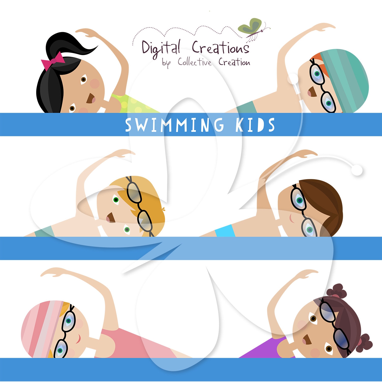 Girl Swim Team Clipart