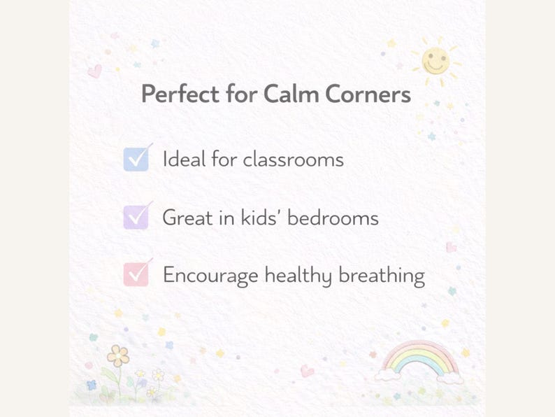 Calm Breathing Poster for Kids | Box Breathing Printable | Calm Corner ...