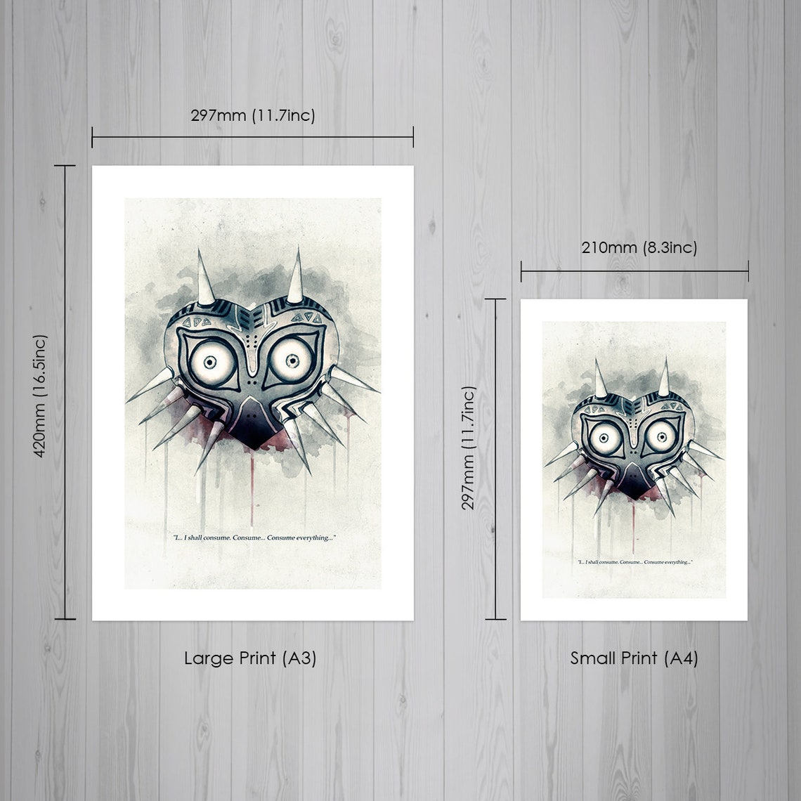 Zelda Print - Majora's Mask, Consume Everything, Artwork - Etsy
