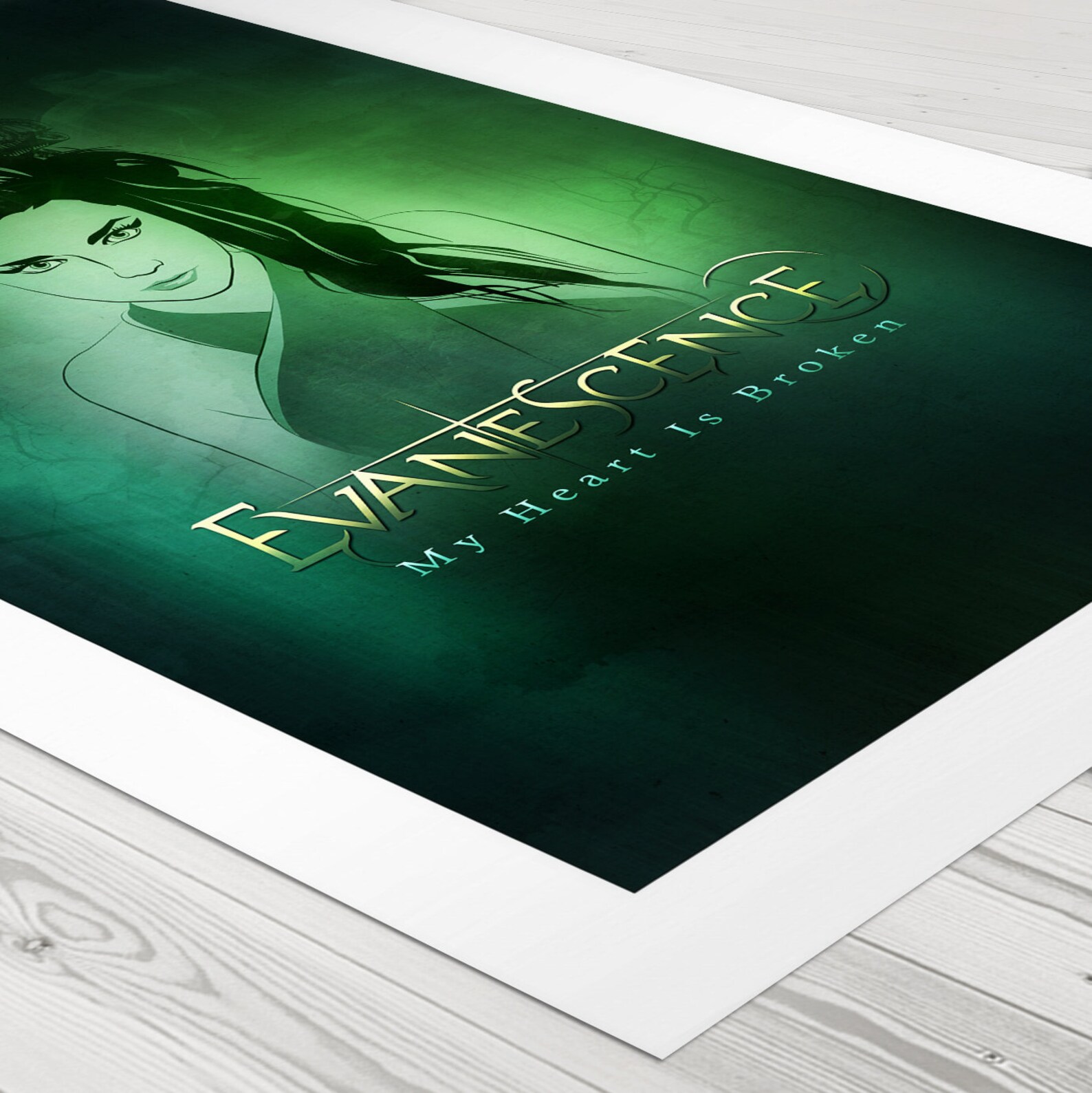 Evanescence Print My Heart is Broken Amy Lee Poster - Etsy