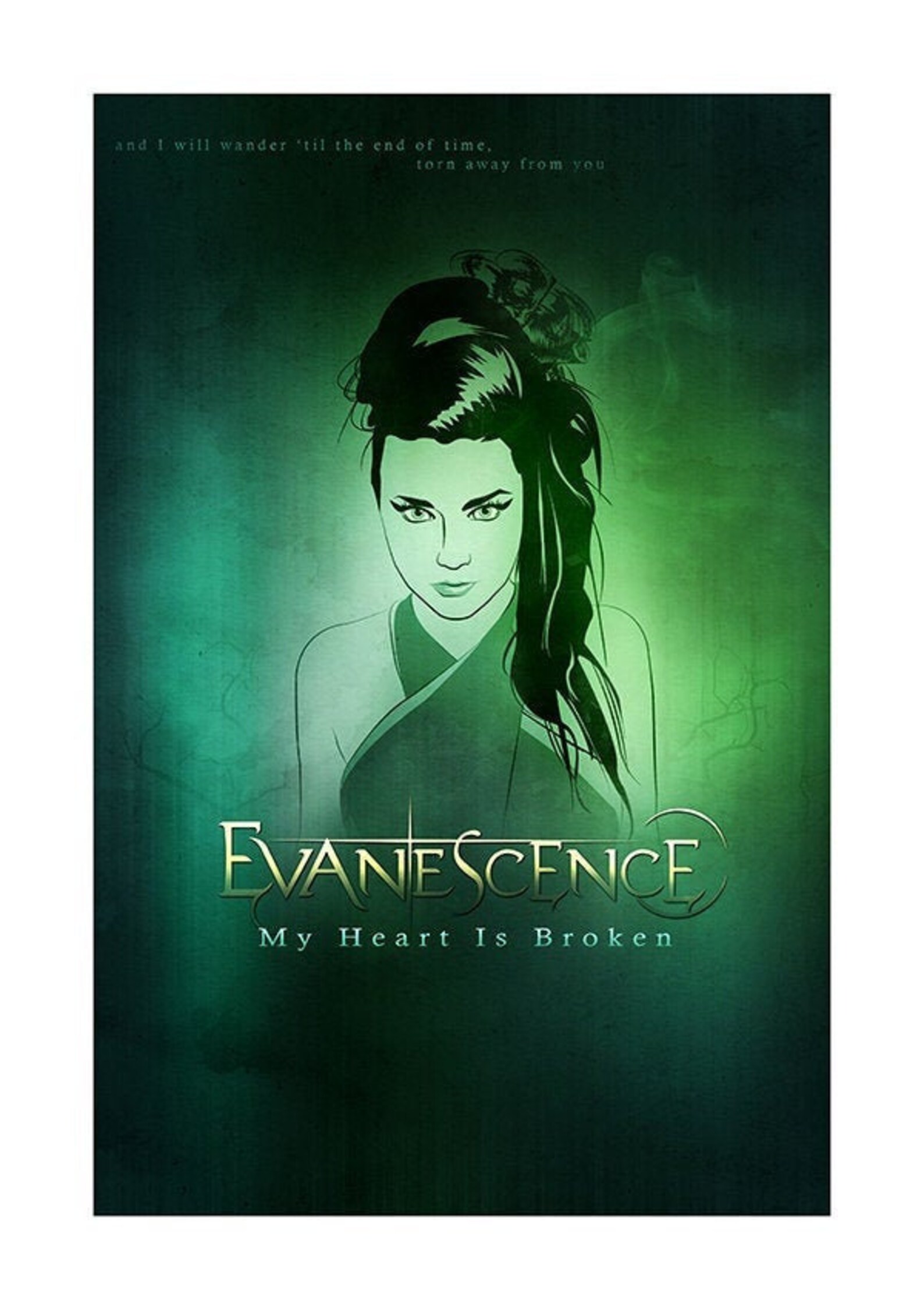 Evanescence Print My Heart is Broken Amy Lee Poster - Etsy