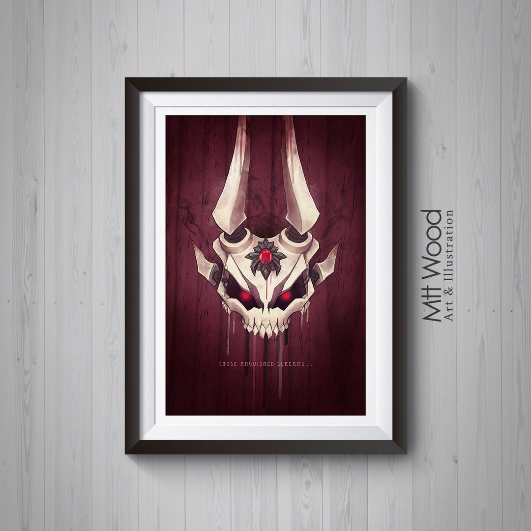Zelda Print - Phantom Ganon Mask Artwork - Etsy