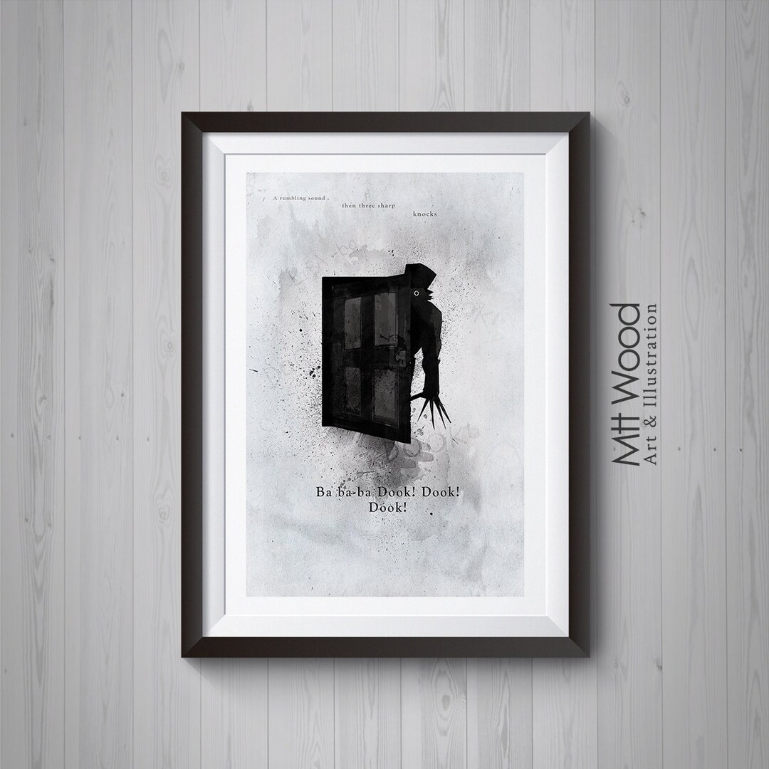 The Babadook Art Print - Three Sharp Knocks, Poster Illustration - Etsy
