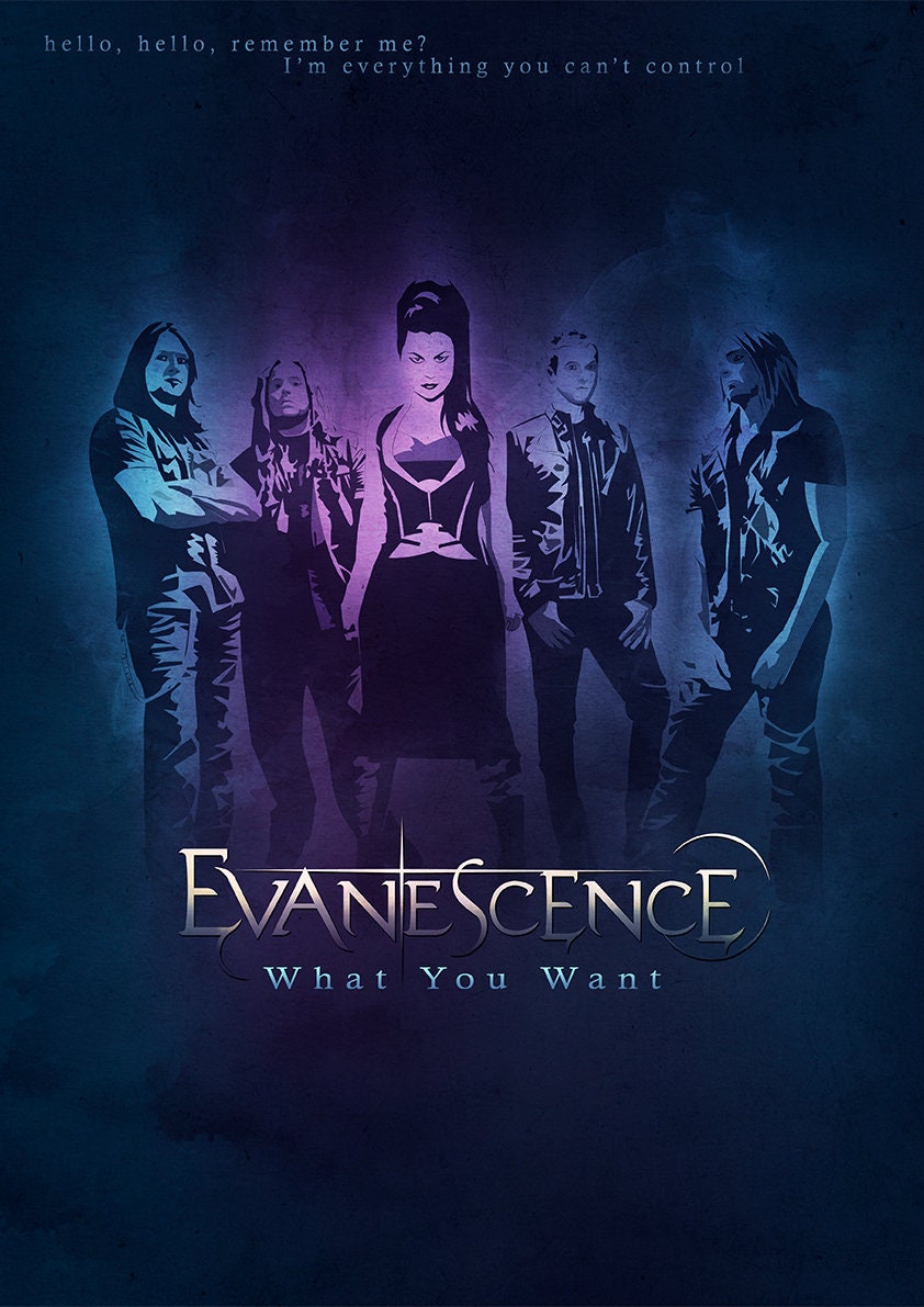 Evanescence Print What You Want Poster Illustration - Etsy
