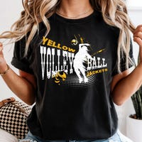 Volleyball Svg, Jackets Volleyball Svg, Yellowjacket, Yellow Jacket ...