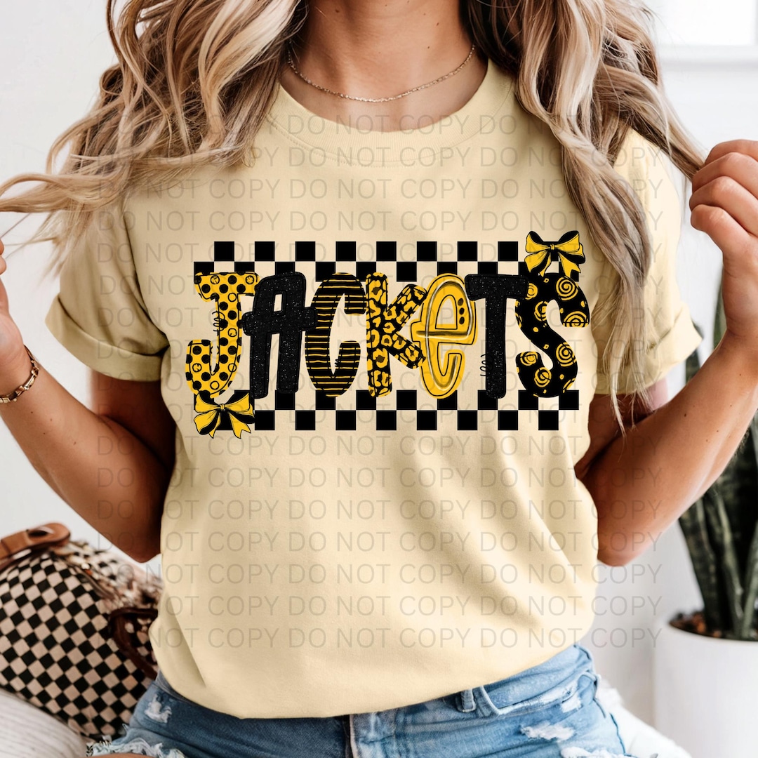 Yellowjackets PNG, School Spirit Word Art Design (digital Download ...