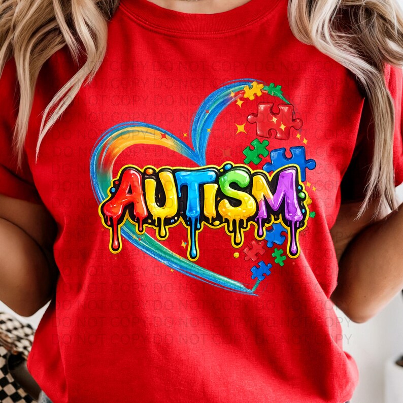Autism Awareness Graffiti Heart PNG, Rainbow Puzzle Sublimation File - Etsy