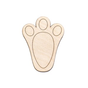 Bunny Foot Wood Cutout-cute Animal Foot-spring Decor-various Sizes-diy ...