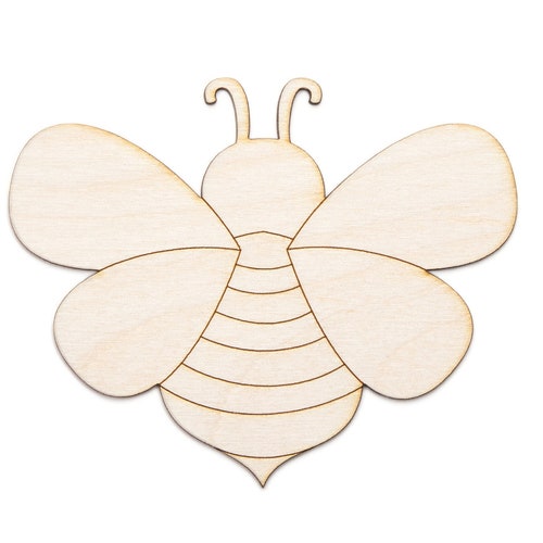Cute Bee-wood Cutout-detailed-choose A Size-diy Crafts-bee - Etsy