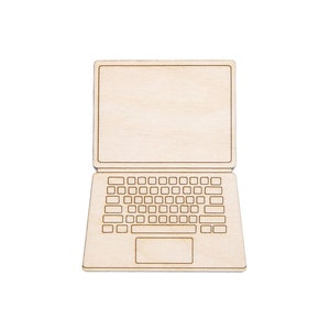 Laptop Detail Wood Cutout Computer and Tech Theme Decor-various Sizes ...