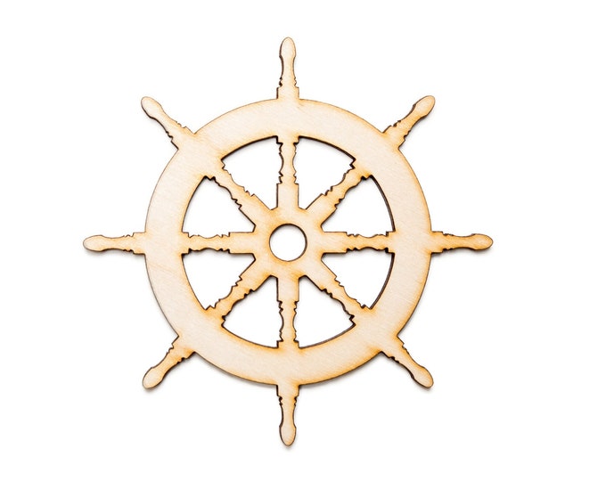Pirate Ship Wheel-wood Cutout-detail Pirate Decor-various | Etsy