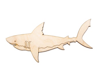 Unfinished Wooden Shark Shape Ocean Nursery Craft up - Etsy