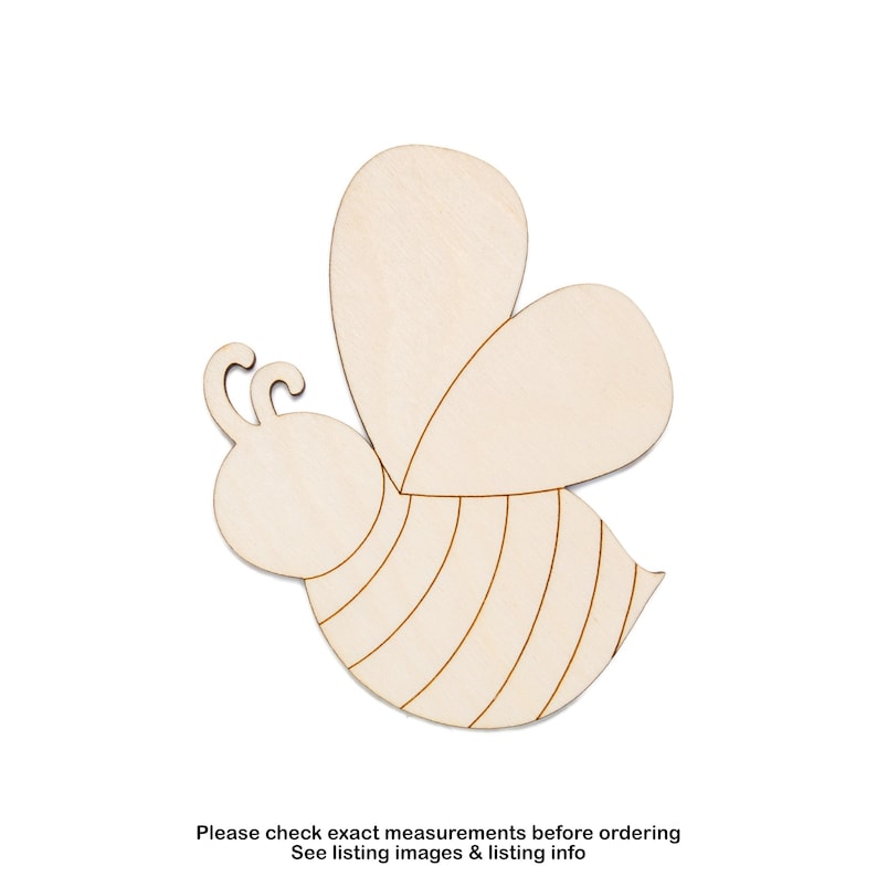 Cute Bee Side View Wood Cutout-detailed-choose A Size-diy Crafts-bee ...