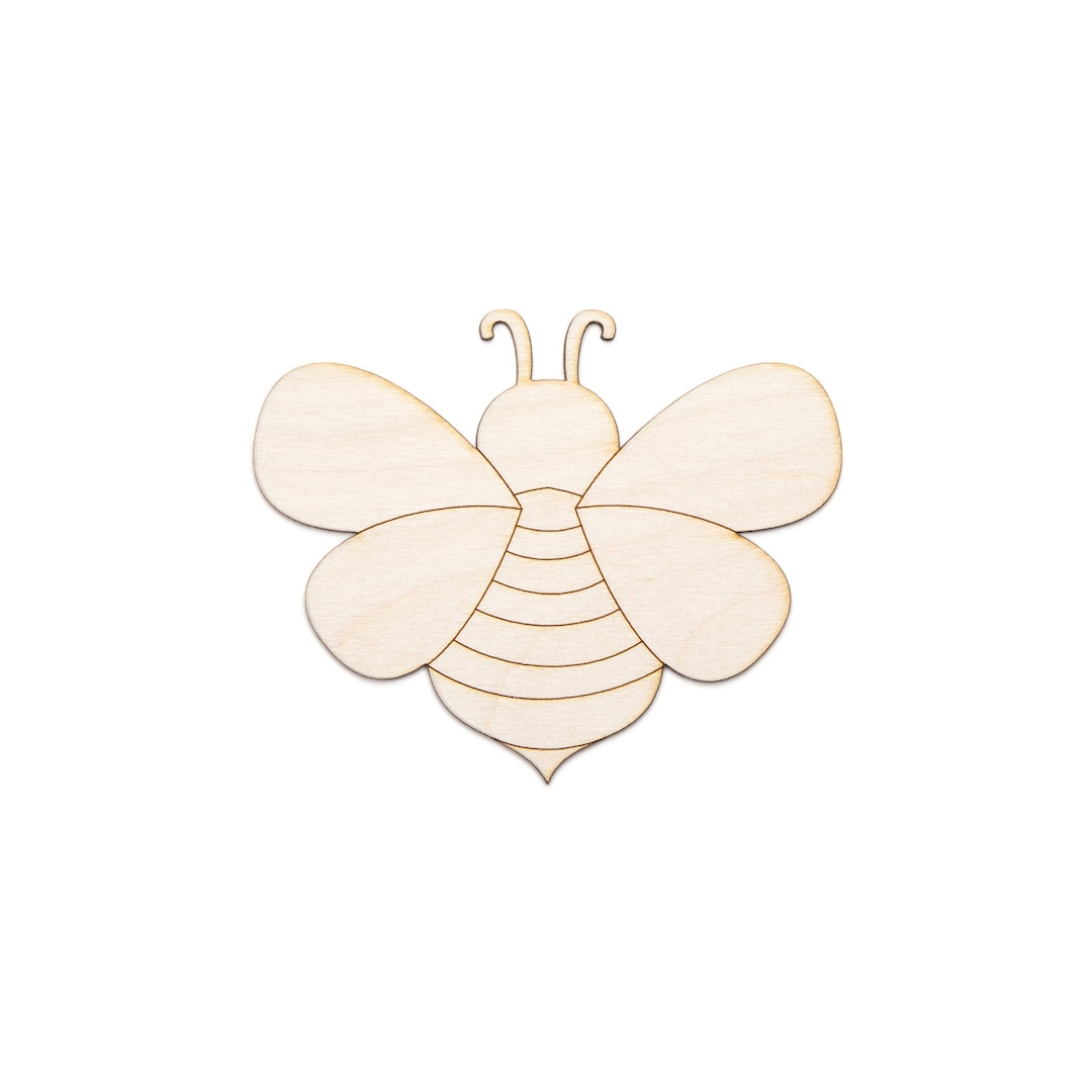 Cute Bee-wood Cutout-detailed-choose A Size-diy Crafts-bee Decor-bee ...