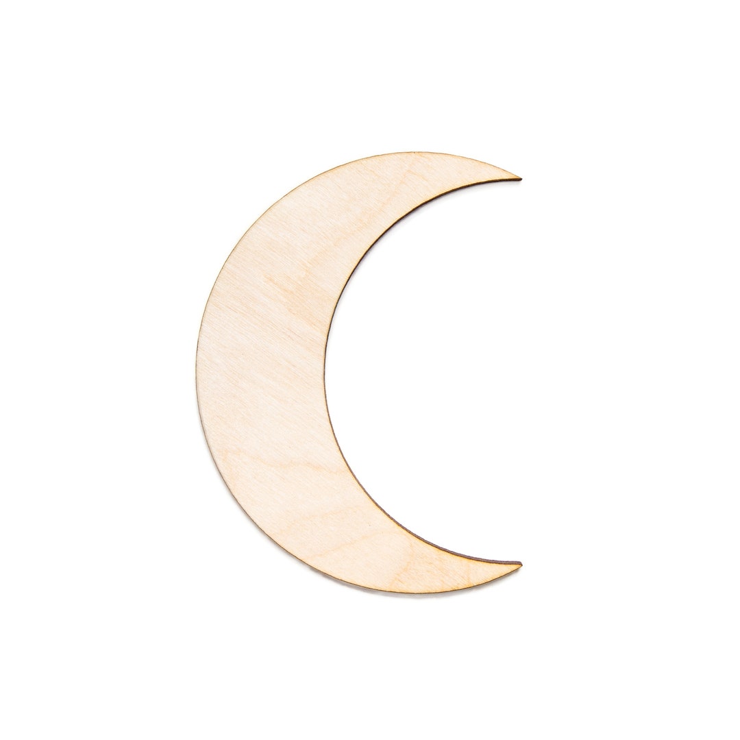 Crescent Moon-blank Wood Cutout-stars and Moons Theme Wood Decor ...