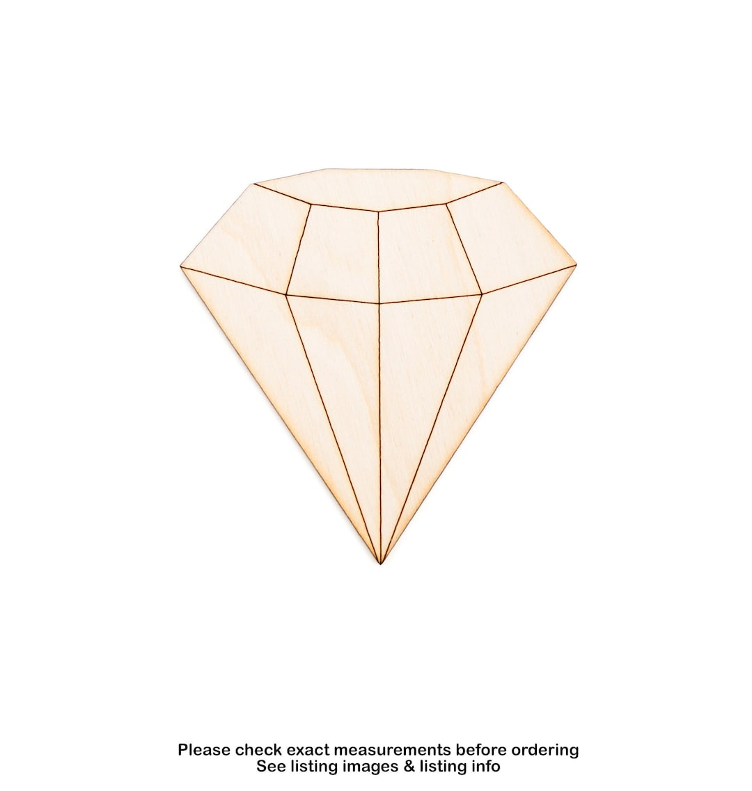 Diamond Wood Cutout Jewels and Diamonds-bling Decor-various Sizes-diy ...