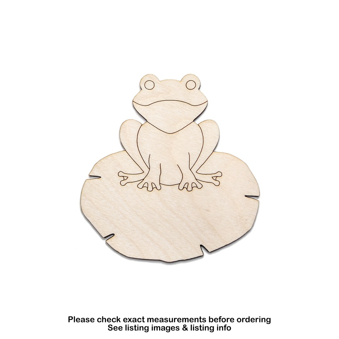 Frog on Lily Pad-wood Cutout-cute Frog Decor-swamp and Lake Theme Decor ...