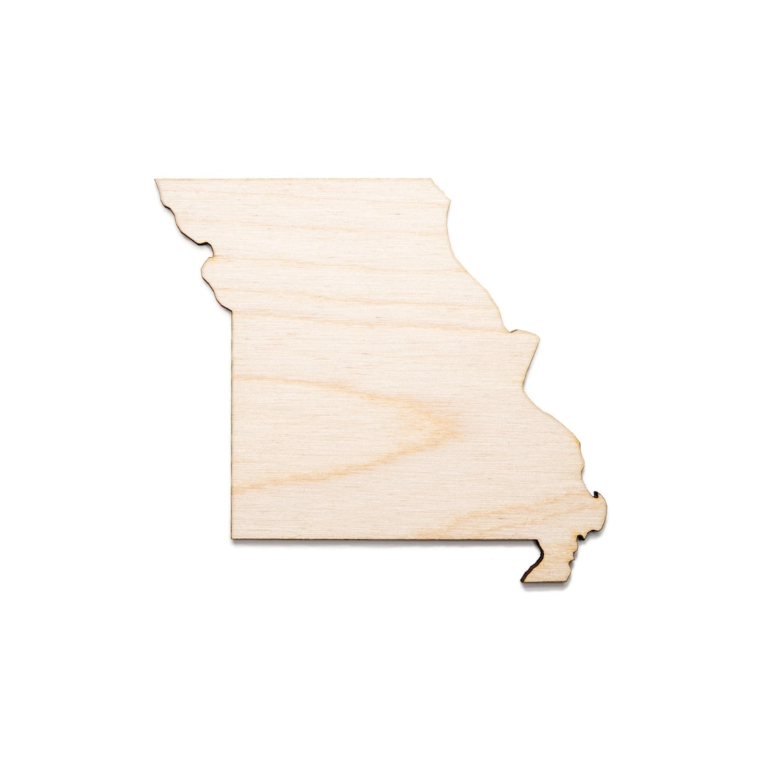 Missouri State Wood Cutout - Laser Cut Unfinished Craft Shape ...