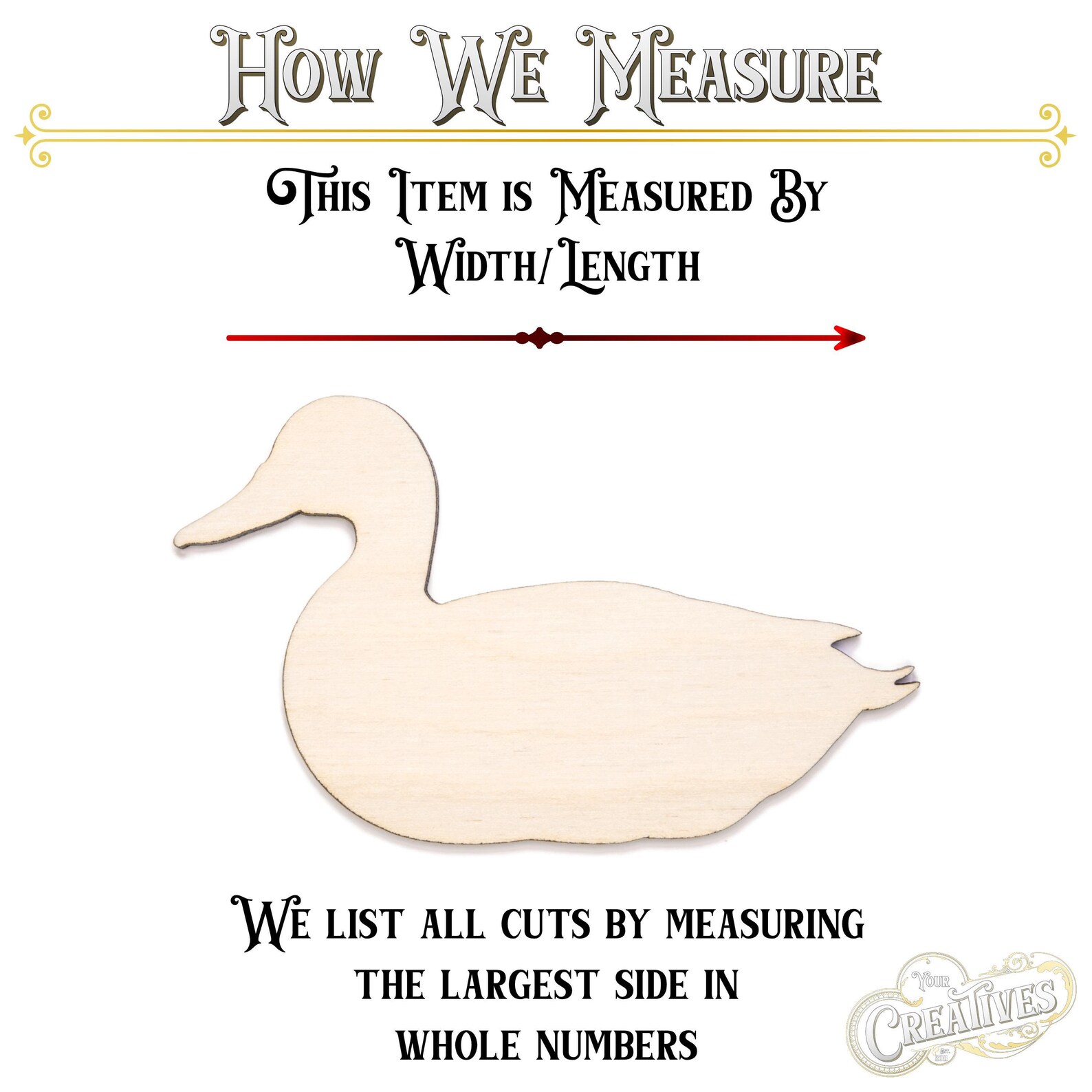 Duck Blank Wood Cutout - Laser Cut Unfinished Craft Shape - Multiple ...