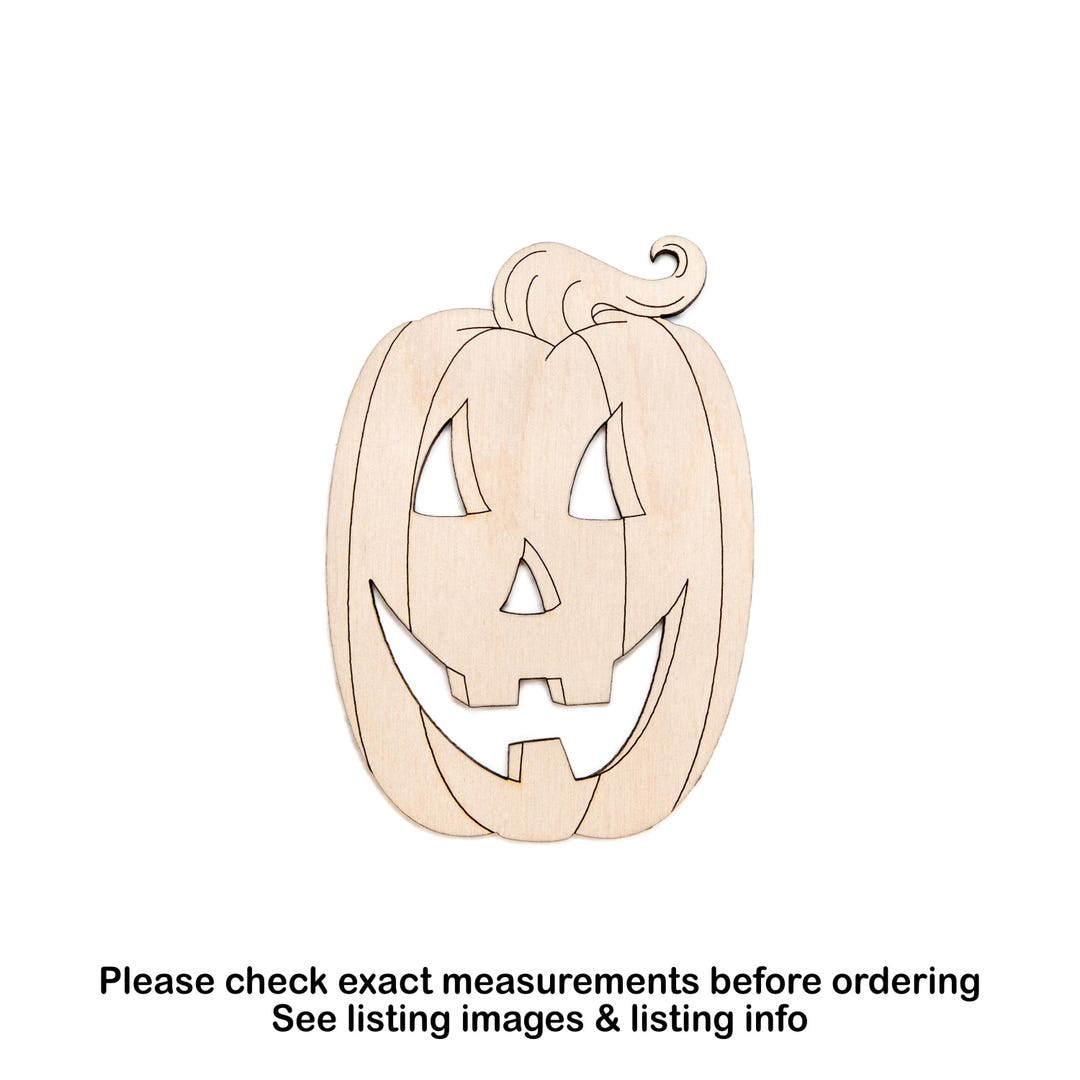 Jack-o-lantern-tall-wood Cutout-halloween Pumpkin Wood Decor-various ...