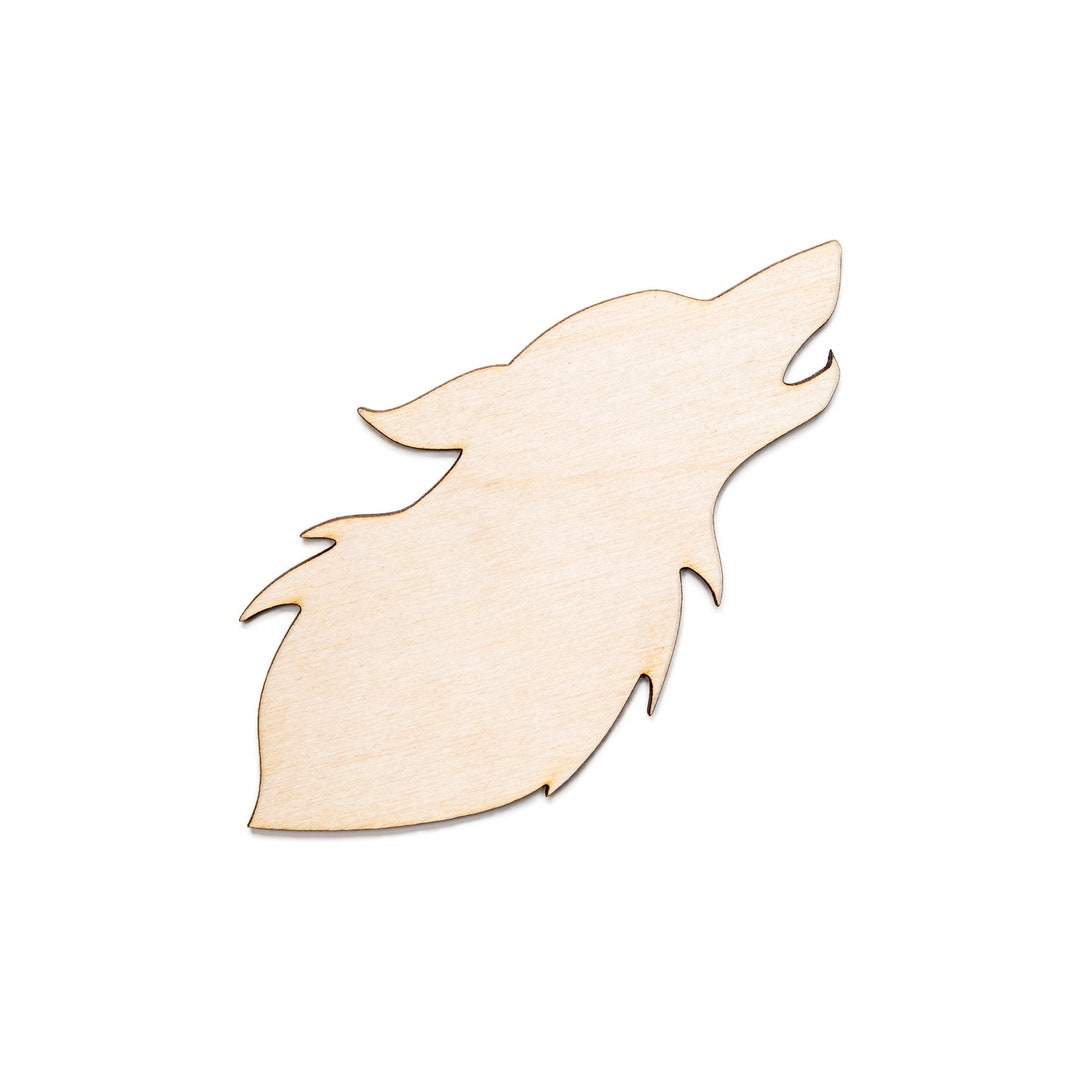 Howling Wolf Head-wood Cutout-wolf Wood Shape-various Sizes-wildlife ...