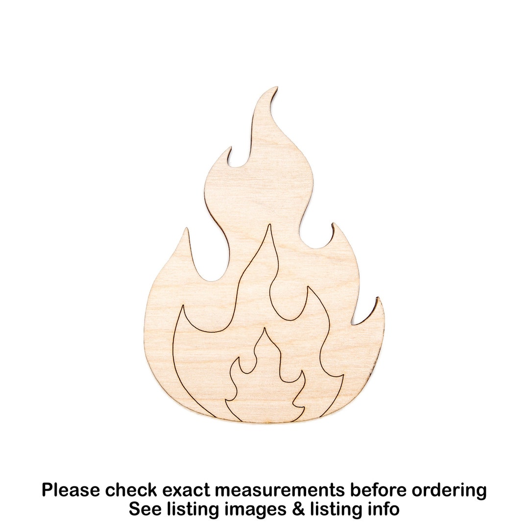 Fire Detail Wood Cutout-camp Fire-various Sizes-diy Paint Crafts-torch ...