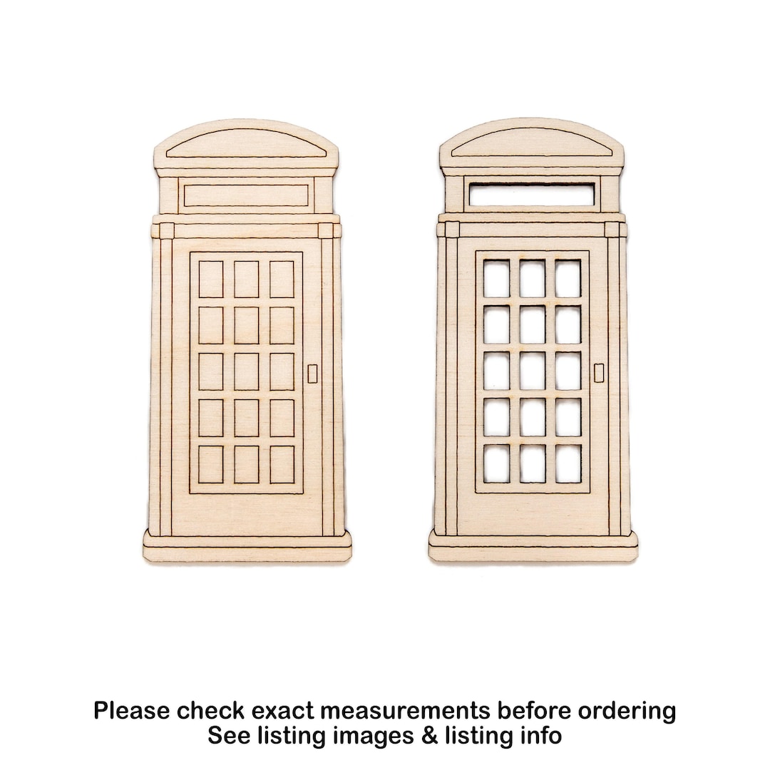 Telephone Booth Detail Wood Cutout-outdoor Phone Booth-various Sizes ...