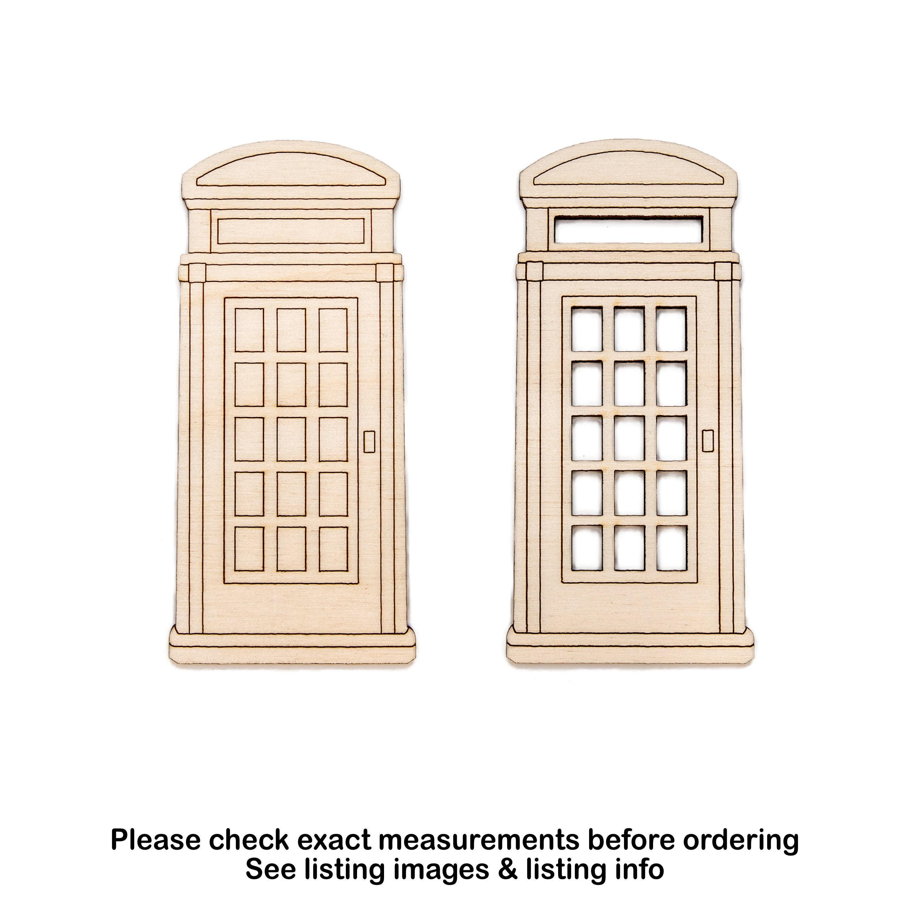 Telephone Booth Detail Wood Cutout-outdoor Phone Booth-various Sizes ...