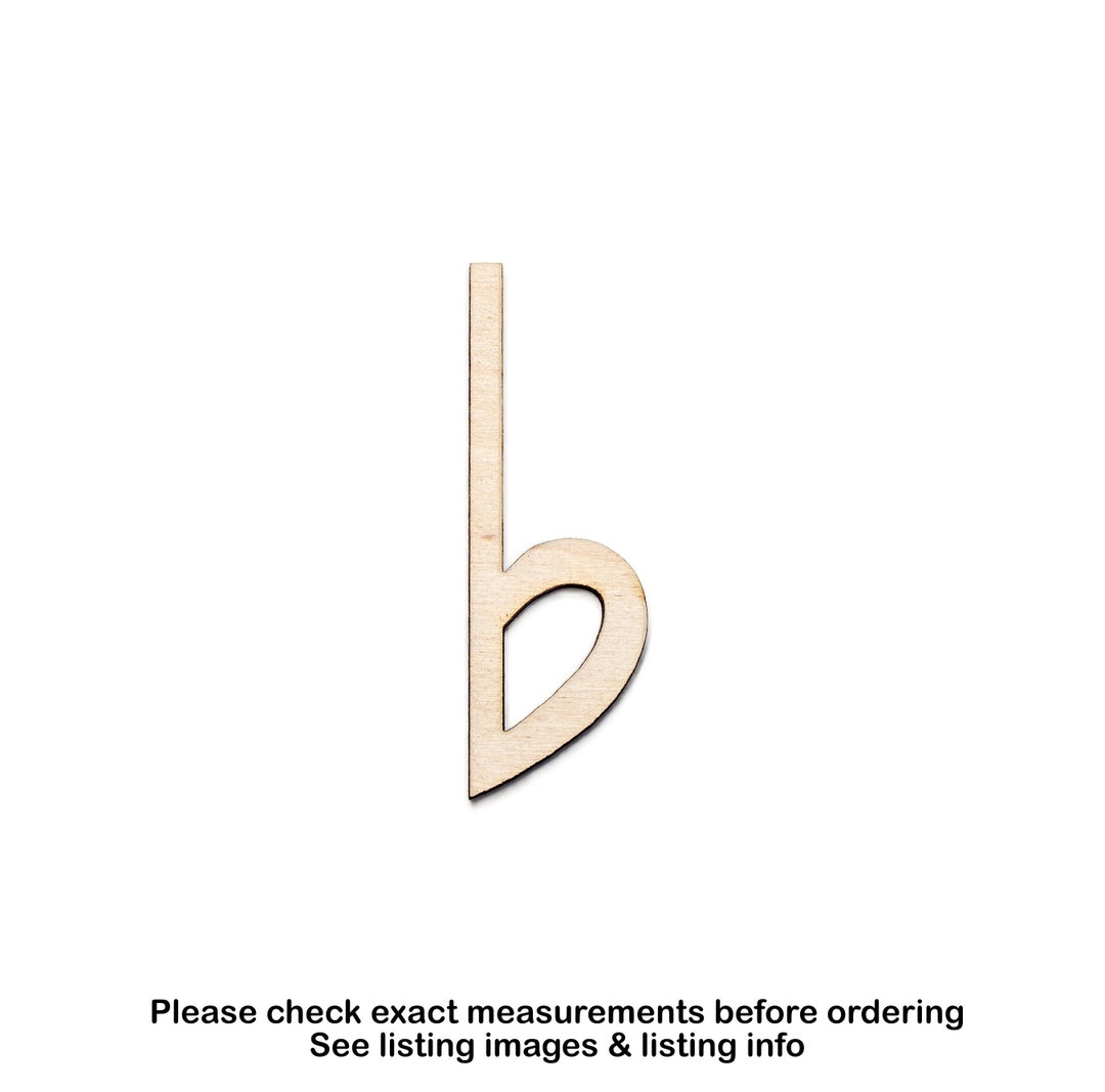 Flat Note - Wood Cutout Music Notations and Symbols Music Writing Decor ...