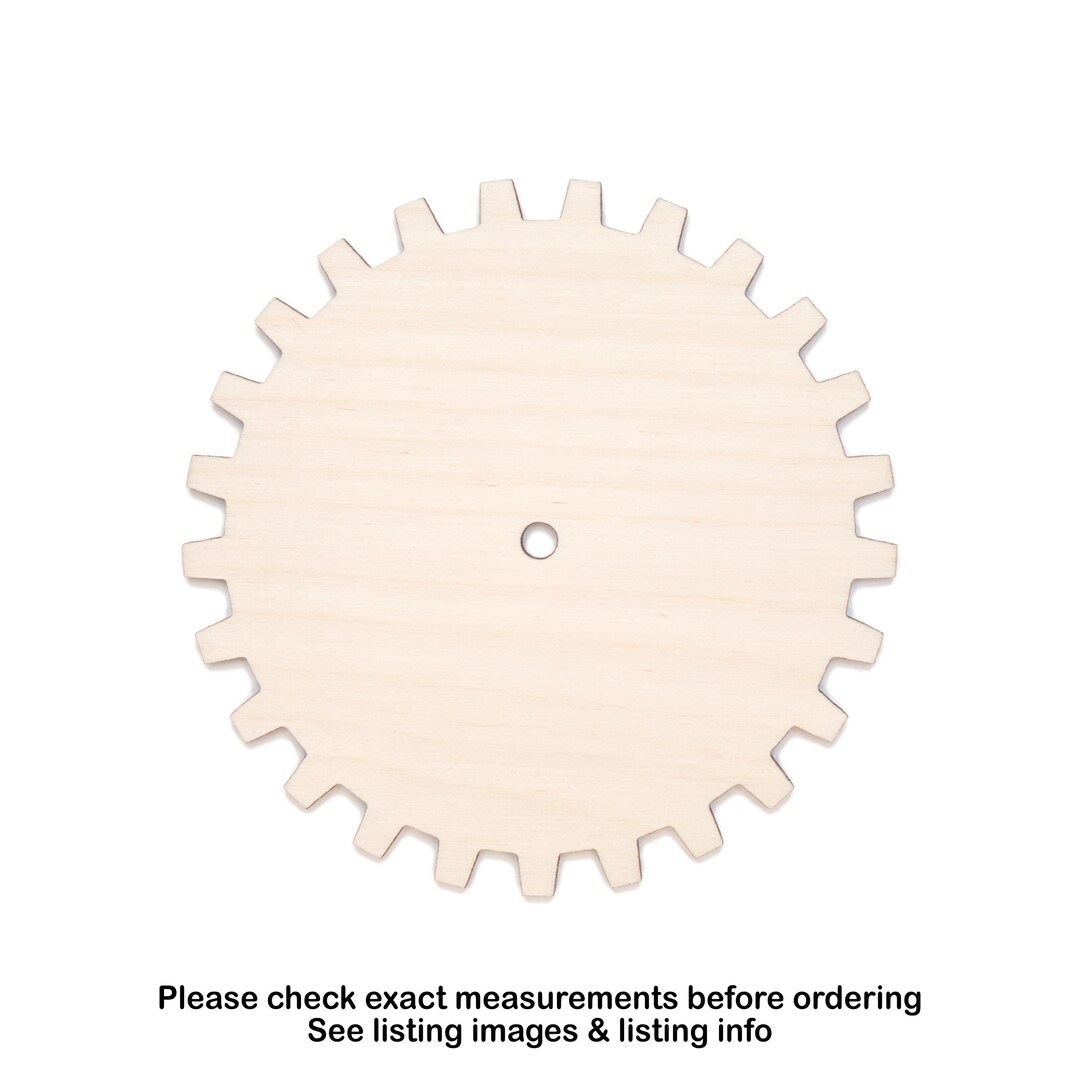 Solid 25 Square Tooth Gear Wood Cutout-steampunk Gears-laser Cut Gear ...