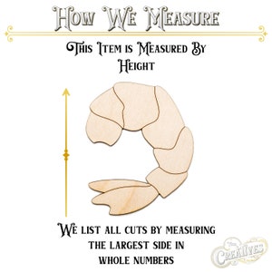 Cooked Shrimp-wood Cutout-cocktail Shrimp-food Theme Decor-various ...