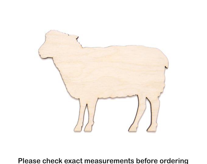 10x Wooden Sheep Standing Plain Craft Shapes 3mm Plywood Farm Farmyard ...
