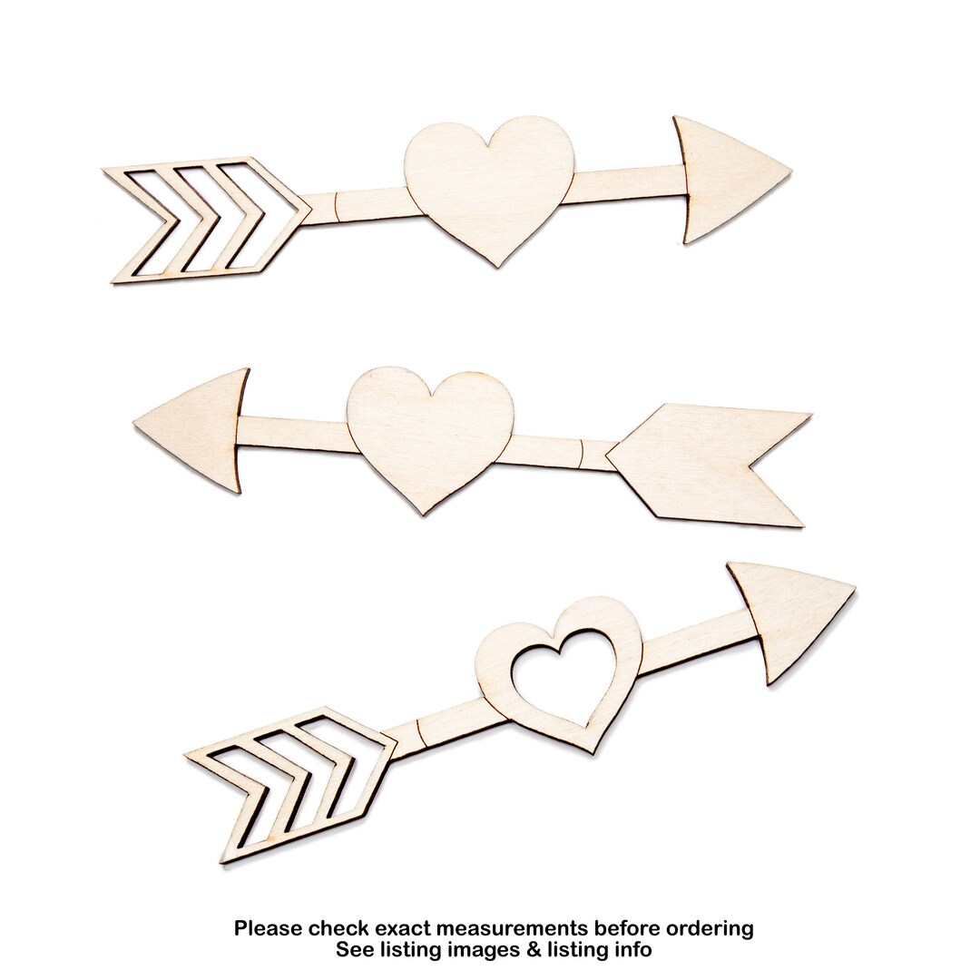 Valentine Arrow-wood Cutout-three Design Options-valentines Day Decor ...