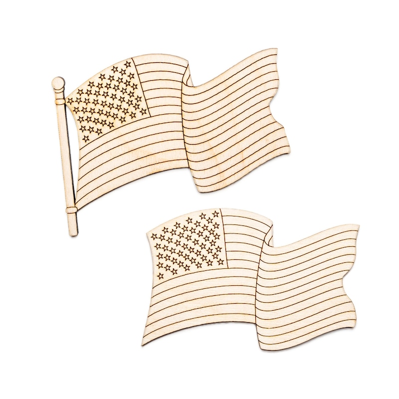 Wavy Wooden American Flag - Etsy