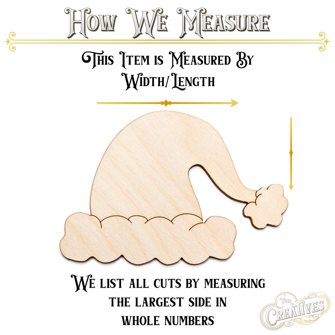 Santa Hat Wood Cutout-holiday Wood Decor-saint Nicks - Etsy