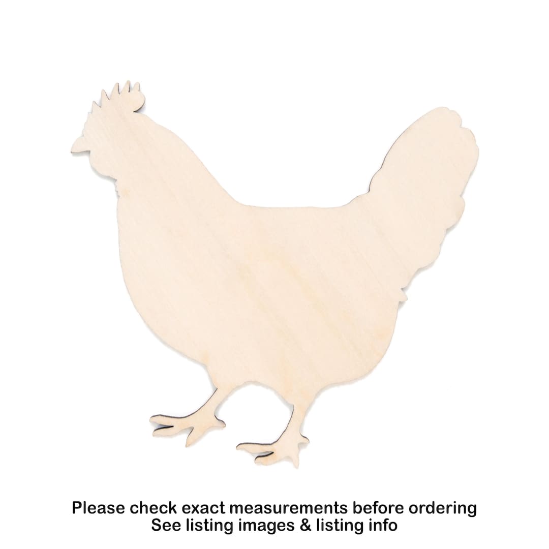 Hen Blank Wood Cutout-realistic Hen-farm Animal Decor-various Sizes ...
