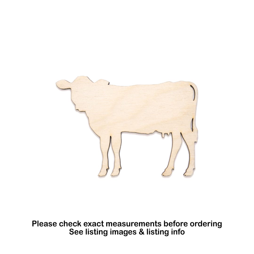 Cow Blank Wood Cutout-farm Animals Decor-various Sizes-diy Crafts-milk ...