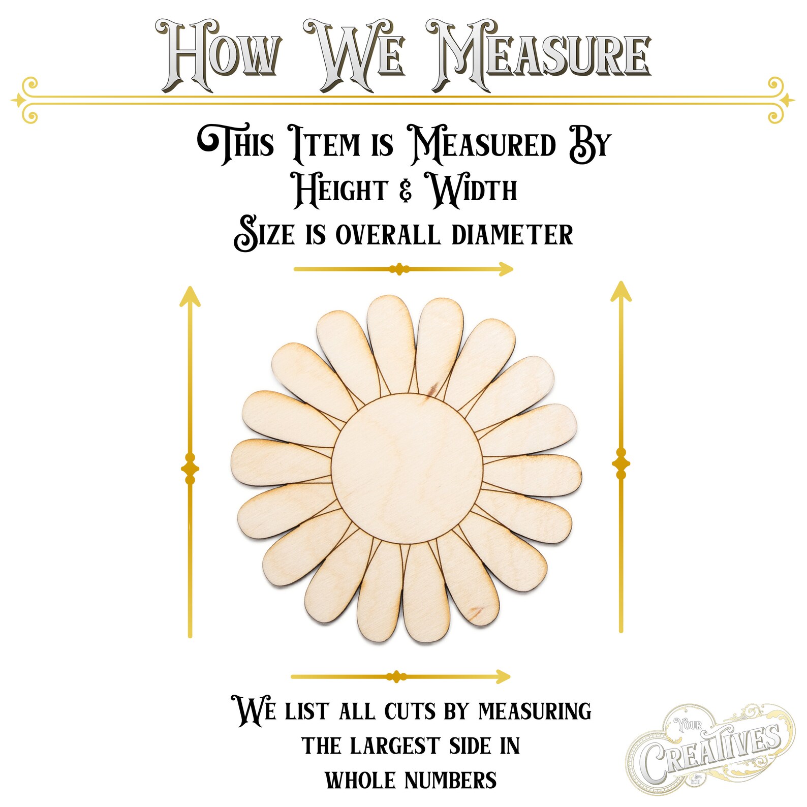 Daisy Wood Cutout-detailed-flower Cutout-laser Cut-choose A - Etsy